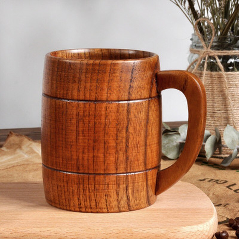 350ml Klassischen Stil Natürliche Holz Tasse Holz ... – Vicedeal