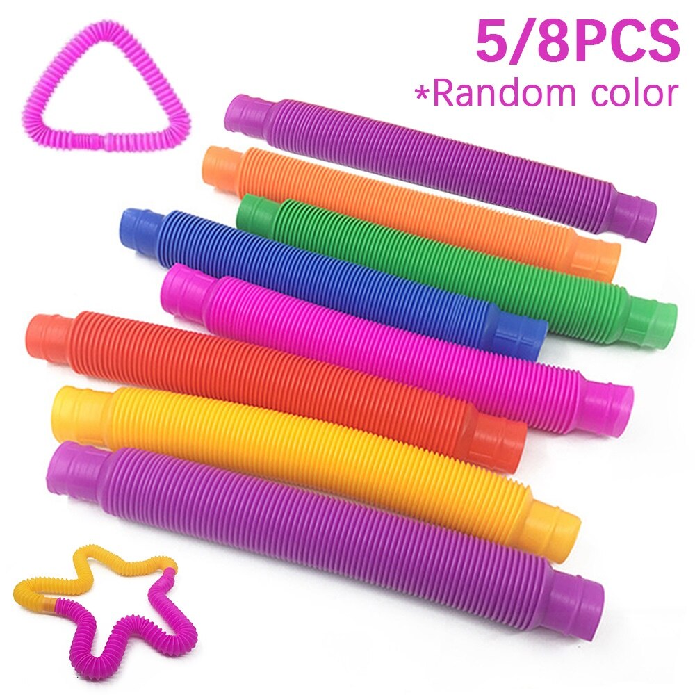 Colorful Fidget Pop Tube Toys Plastic Stretch Pipe... – Vicedeal