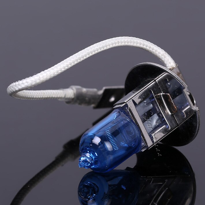2 PCS 12V 55W H3 HeadLight Lamp Xenon Dark Blue Glass Replacement Car ...