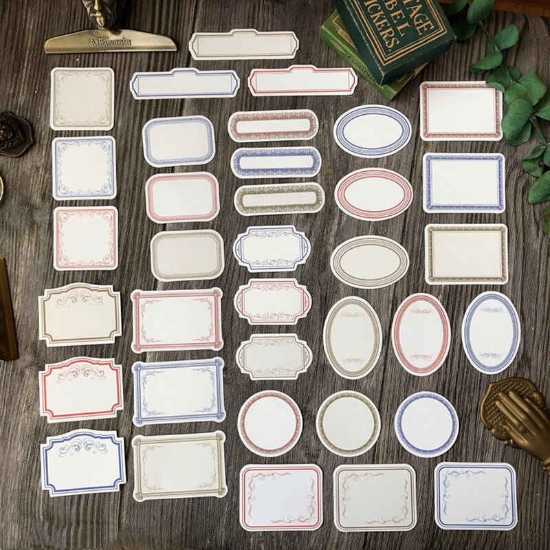 Vintage Blank Label Papers Travel Bullet Journal Craft Paper Card ...