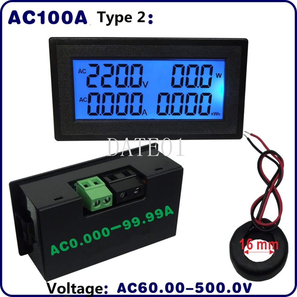 LCD Digital Multimeter AC 500V 20A 100A Frequency ... – Grandado