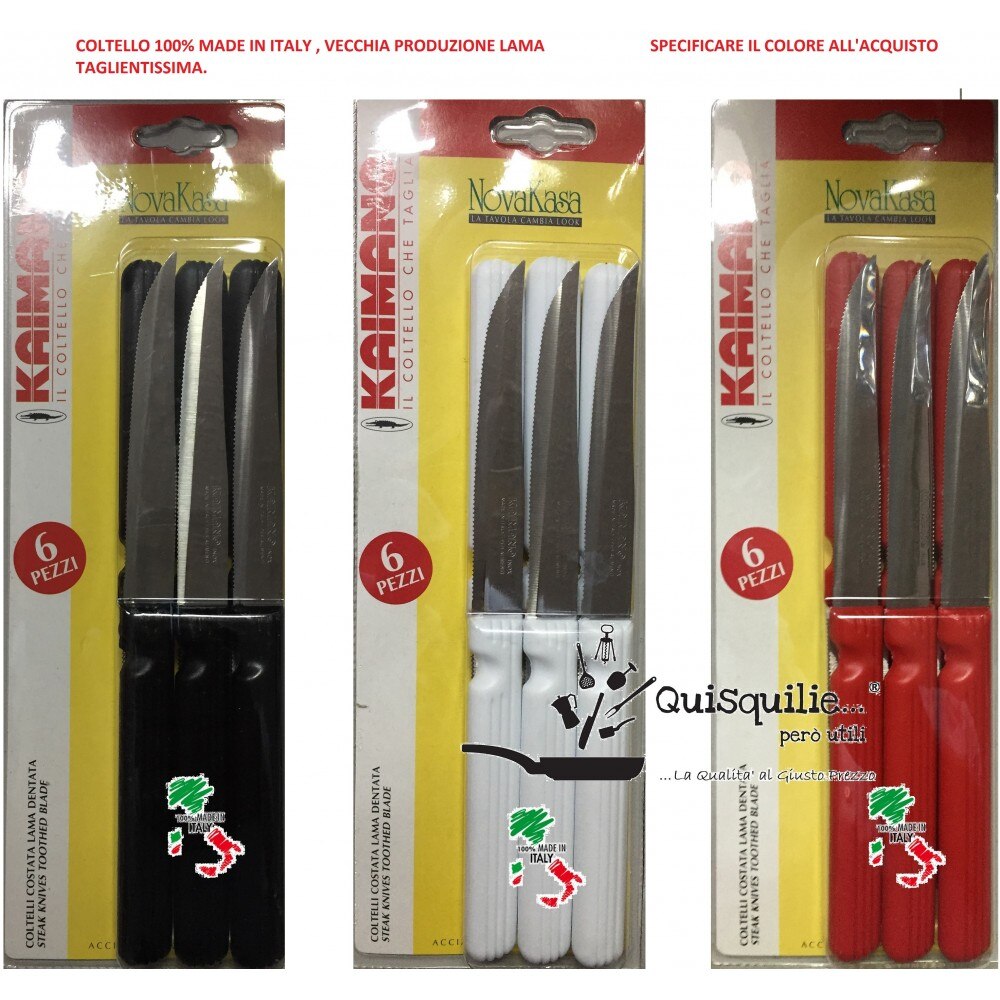 Kaimano 6 set steak messer 100% made in Italien (a... – Grandado