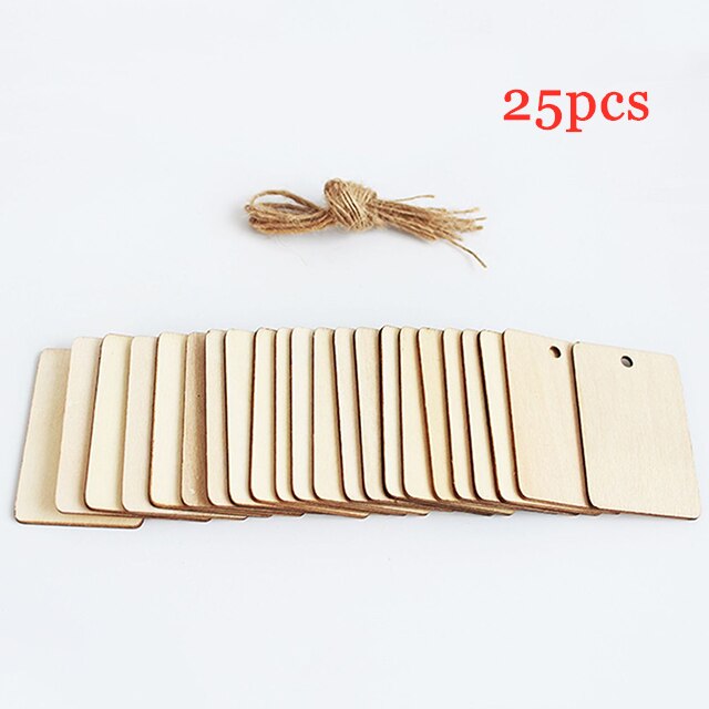 Onvoltooide Natuur Hout Slice Tags Lege Rechthoek ... – Vicedeal