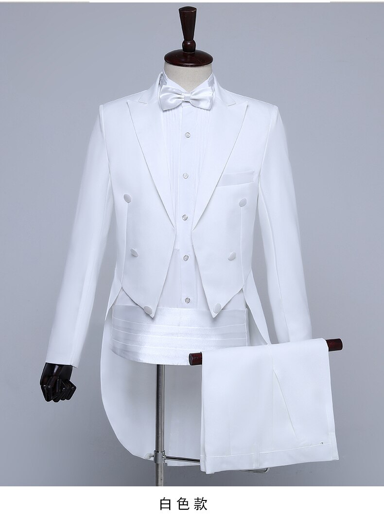 Round Yuan Men Slim Fit Tuxedo Suits Magic Jazz Da... – Grandado