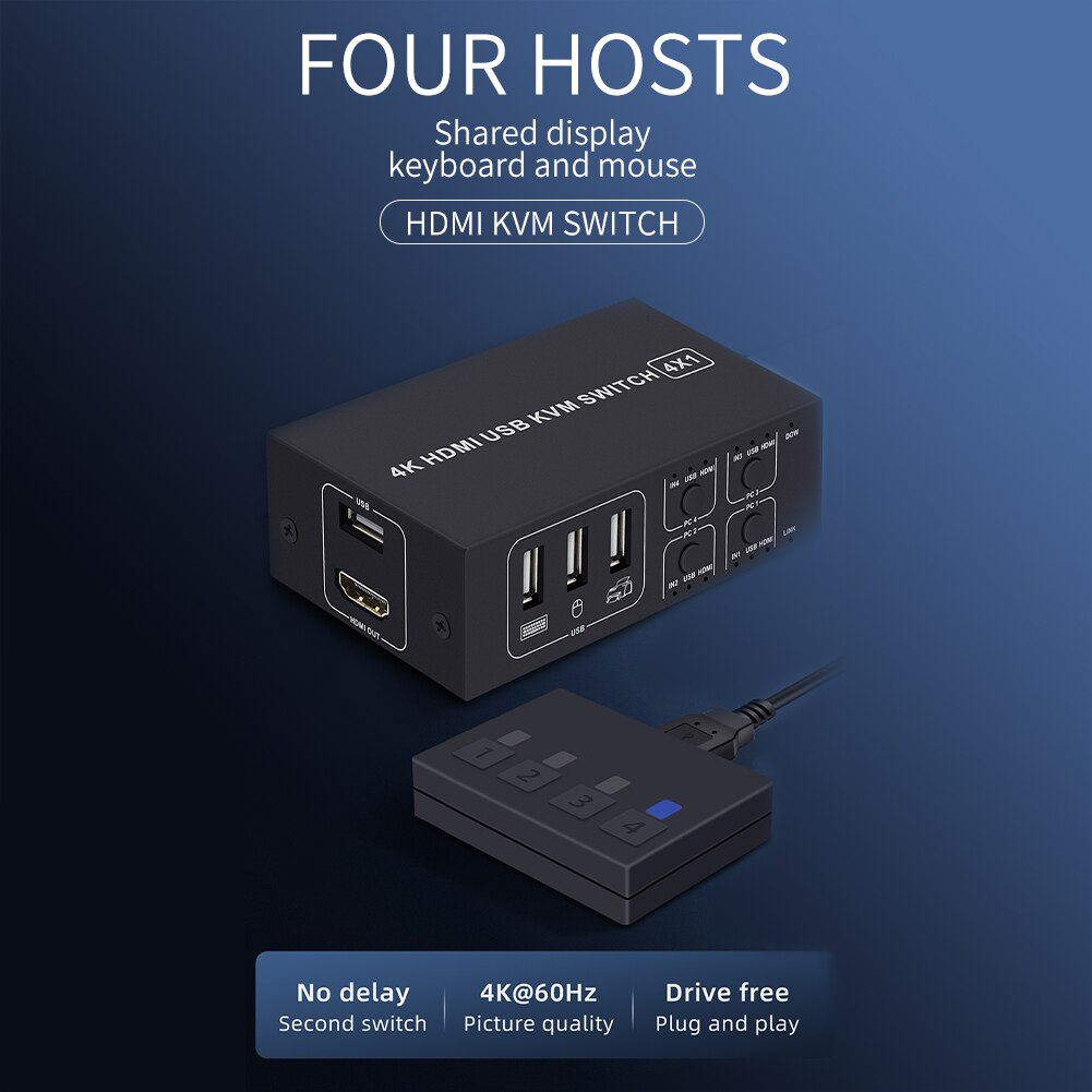 4K Sharing 4 Port Scanner Plug And Play For Mouse ... – Grandado