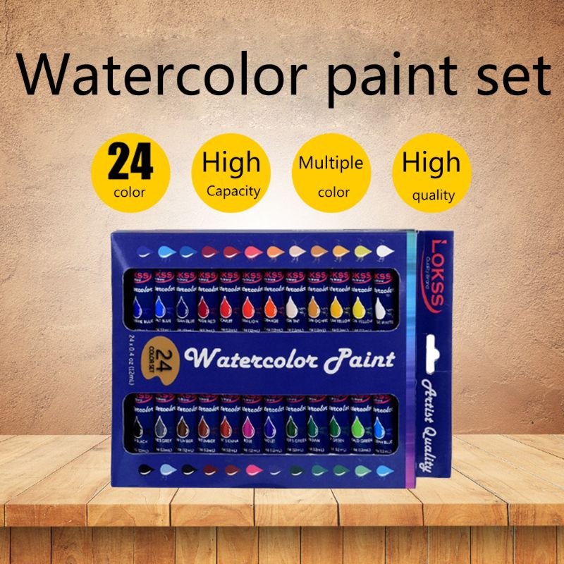24 Color Set of Art Oil Paint in Large 12ml Tubes ... – Vicedeal
