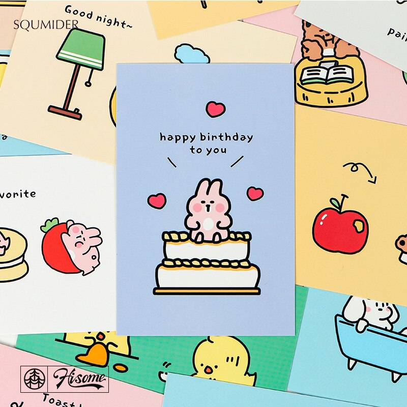 30pcs postcards cute greeting card message labe bl... – Grandado