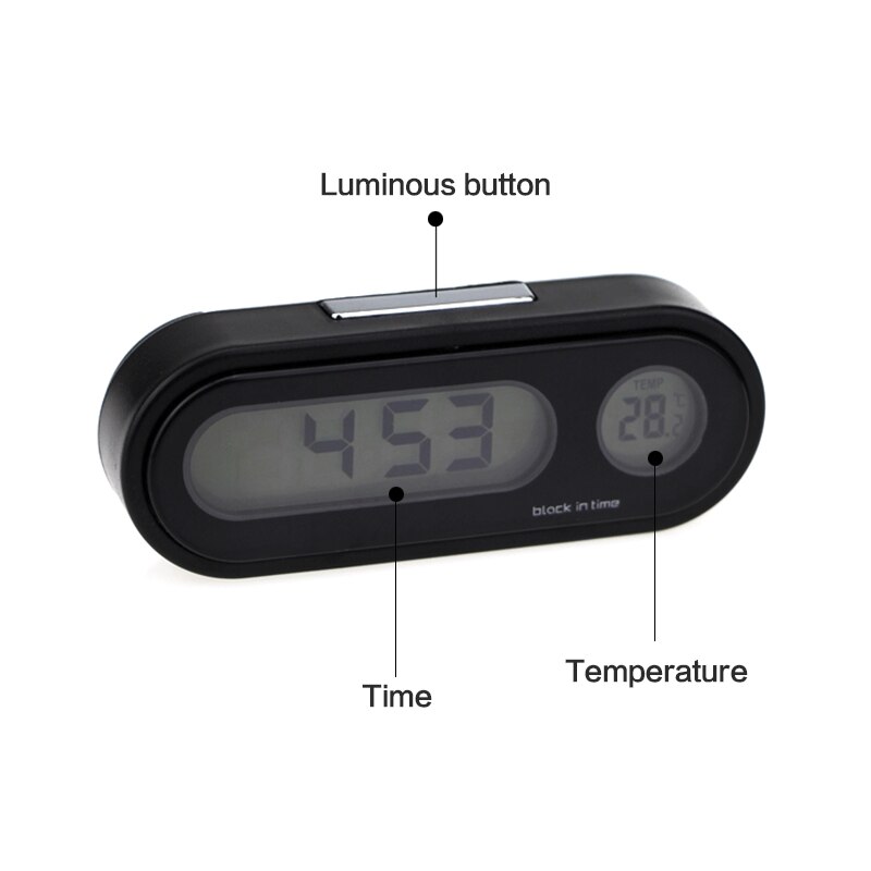 LED Thermometer Clock 2 In 1 Car Digital LED Car C... – Grandado