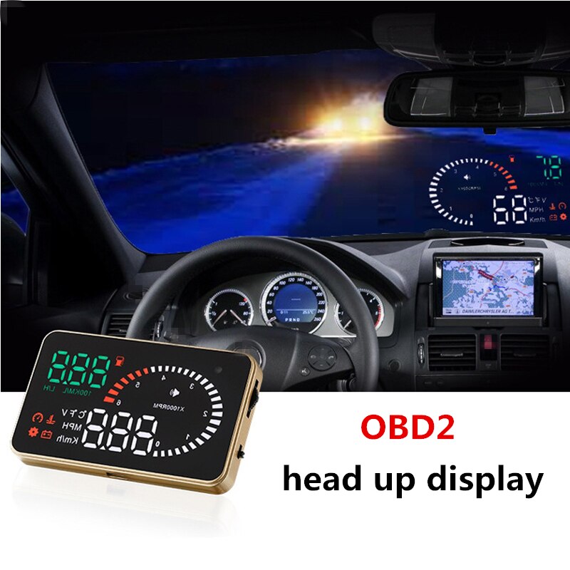 X6 Car Head Up Speedometer Temperature Speed Front... – Grandado