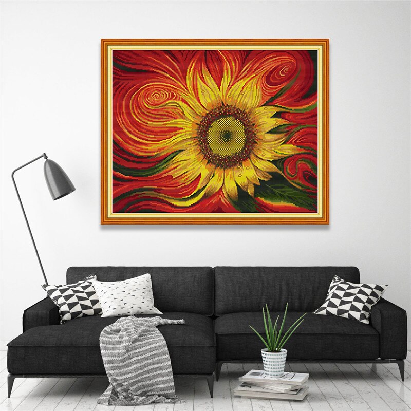 Cross-stitch Sunflower Patterns DIY Handwork Begin... – Grandado