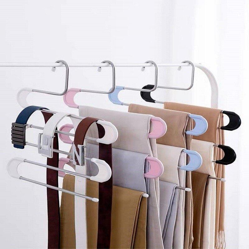 S-type Foldable Pants Rack Trouser Storage Rack Ad... – Grandado