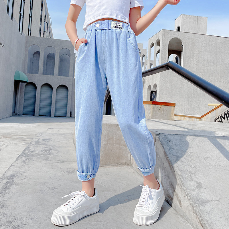 Summer Teenage girl Ultrathin Denim Pencil Pants T... – Grandado