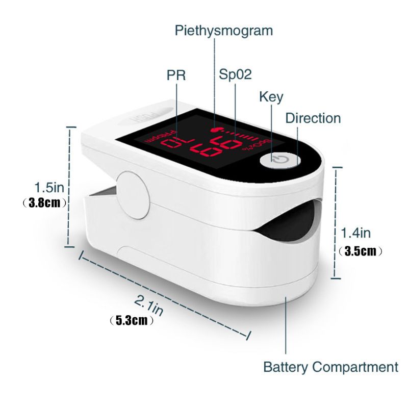 LED Fingerspitze Pulsoximeter Herz Bewertung SPO2 PR Blut Sauerstoff Schlaf Monitor 50JC – Grandado