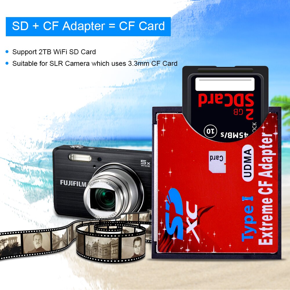 CHIPAL UDMA MicroSD SD to CF Card Adapter MMC Micr... – Grandado
