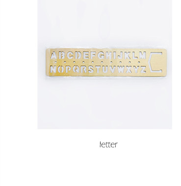 Kawaii Brass Letter Number Ruler Hollow Metal Stra... – Vicedeal