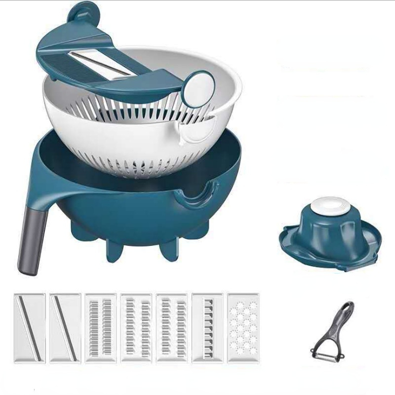 Multifunctional Rotate Vegetable Cutter With Drain... – Grandado