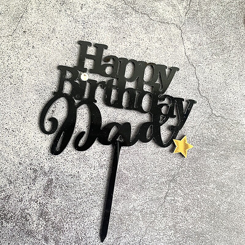 Acrylic Happy Birthday Cake Topper Double Layer Bo... – Vicedeal