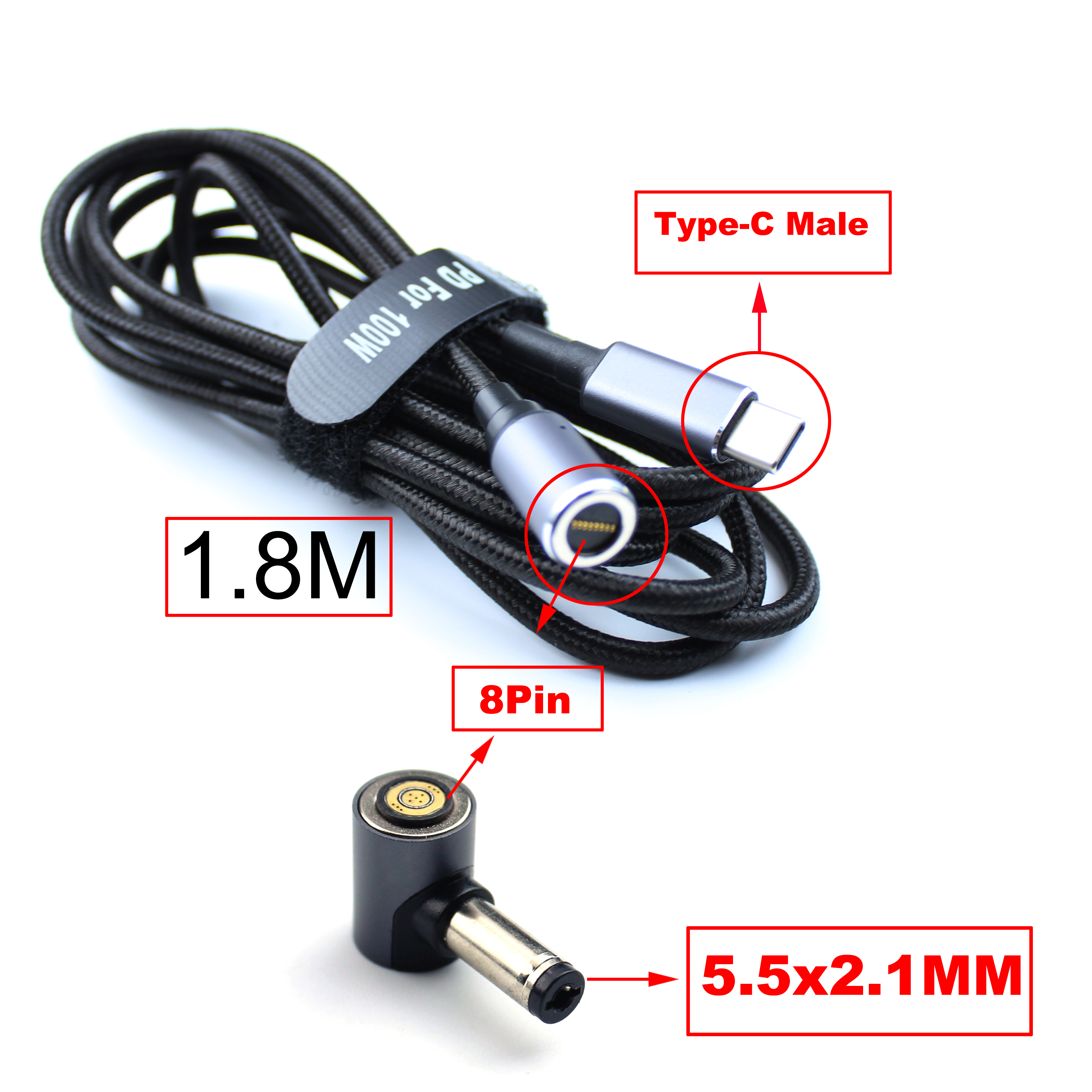 100W PD Magnetic TO DC Laptop Power Charger Supply... – Grandado