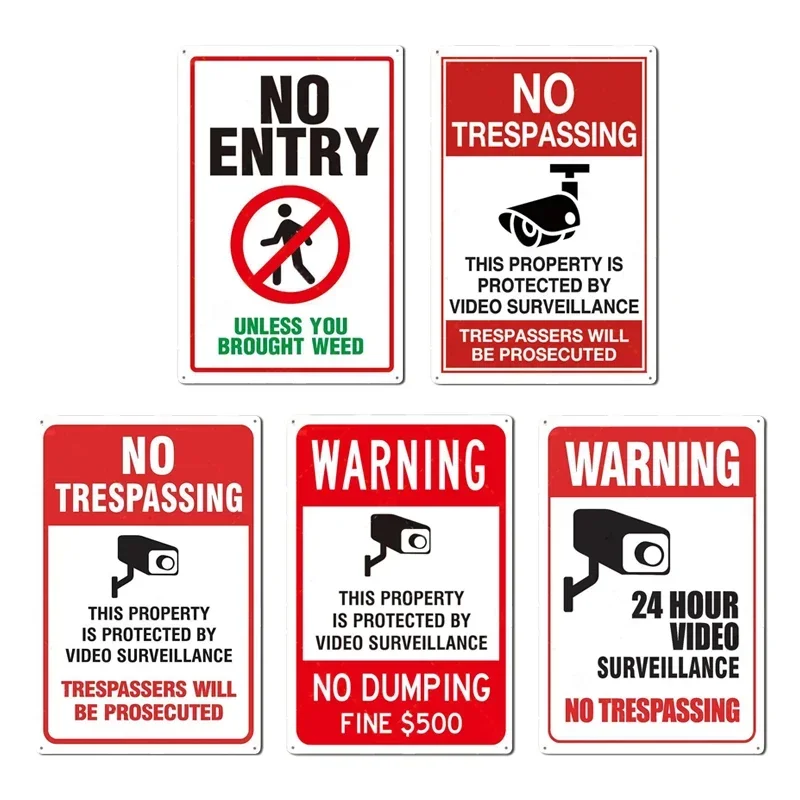 No Trespassing No Entry Private Property Warning S... – Vicedeal