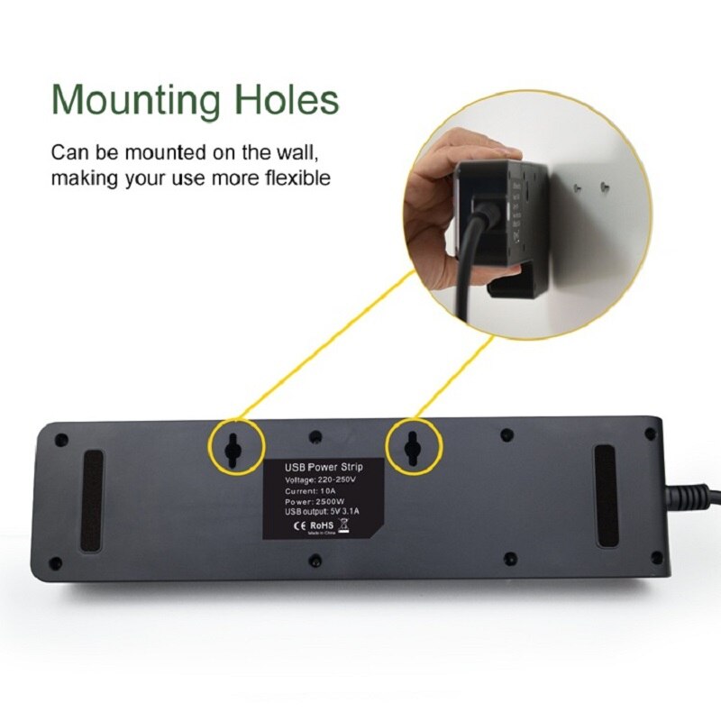 Multiple Power Strip Surge Protection EU Plug Elec... – Vicedeal Multiple Power Strip Surge Protection EU Plug Elec... – Vicedeal