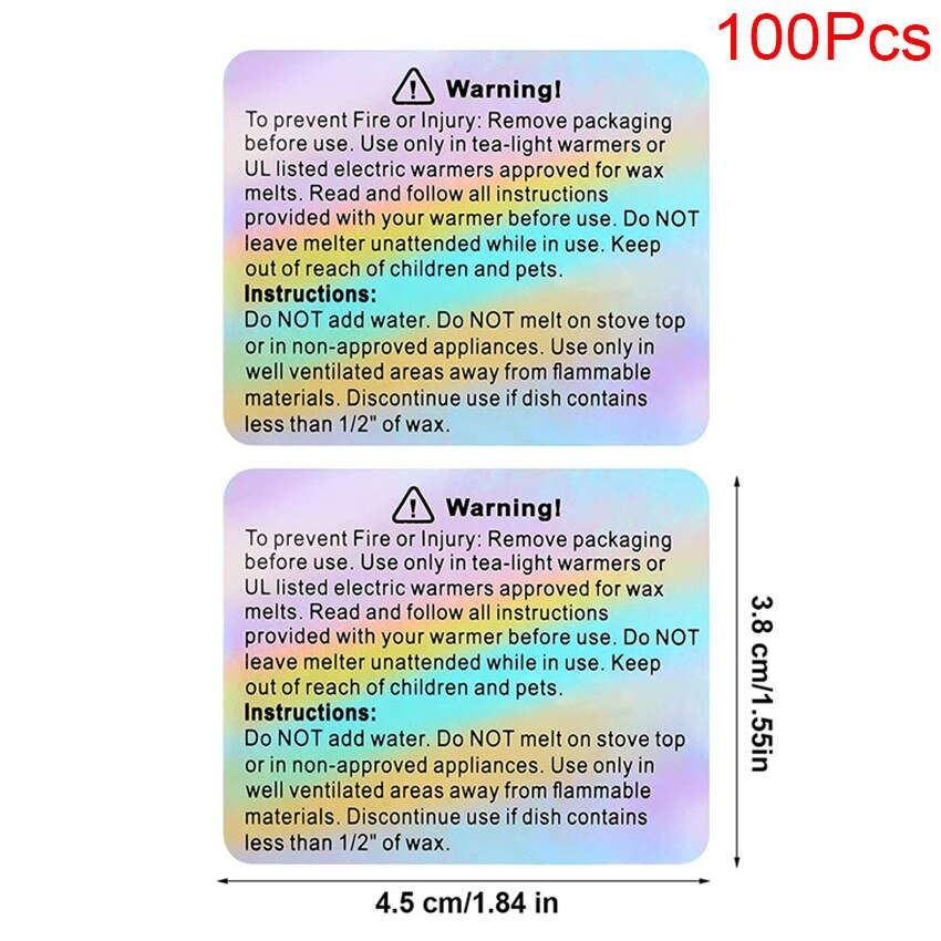 100-500Pcs Wax Melt Warning Seal Labels Candle Sti... – Grandado