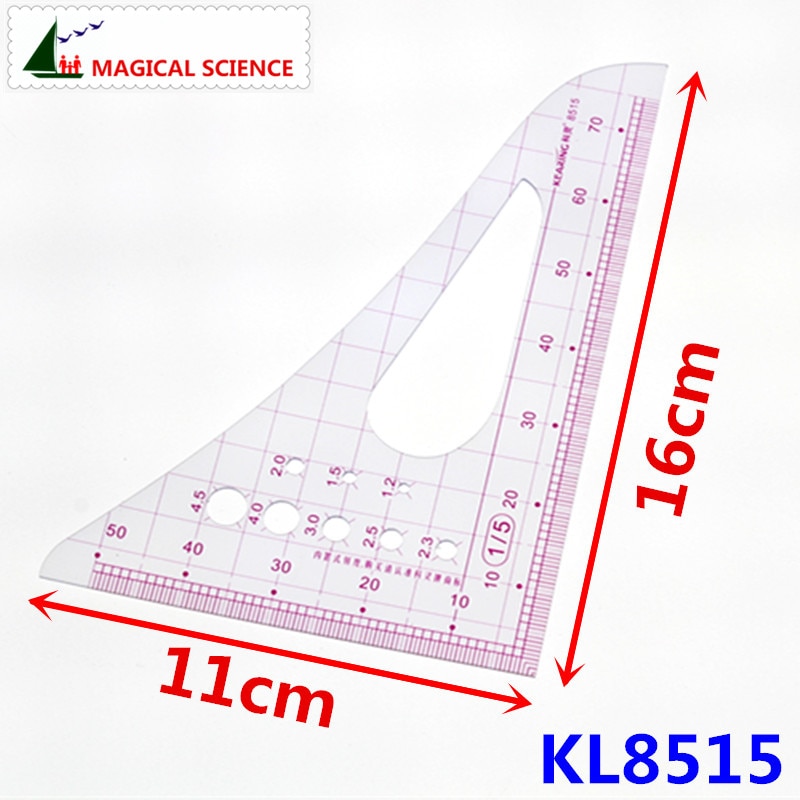 plastic drawing template ruler,sandwich line ruler... – Grandado