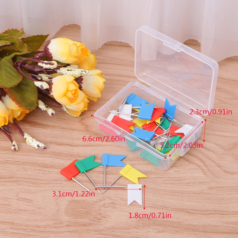 30PCS Flag Marker Shape Map Pins Cork Notice Board... – Vicedeal