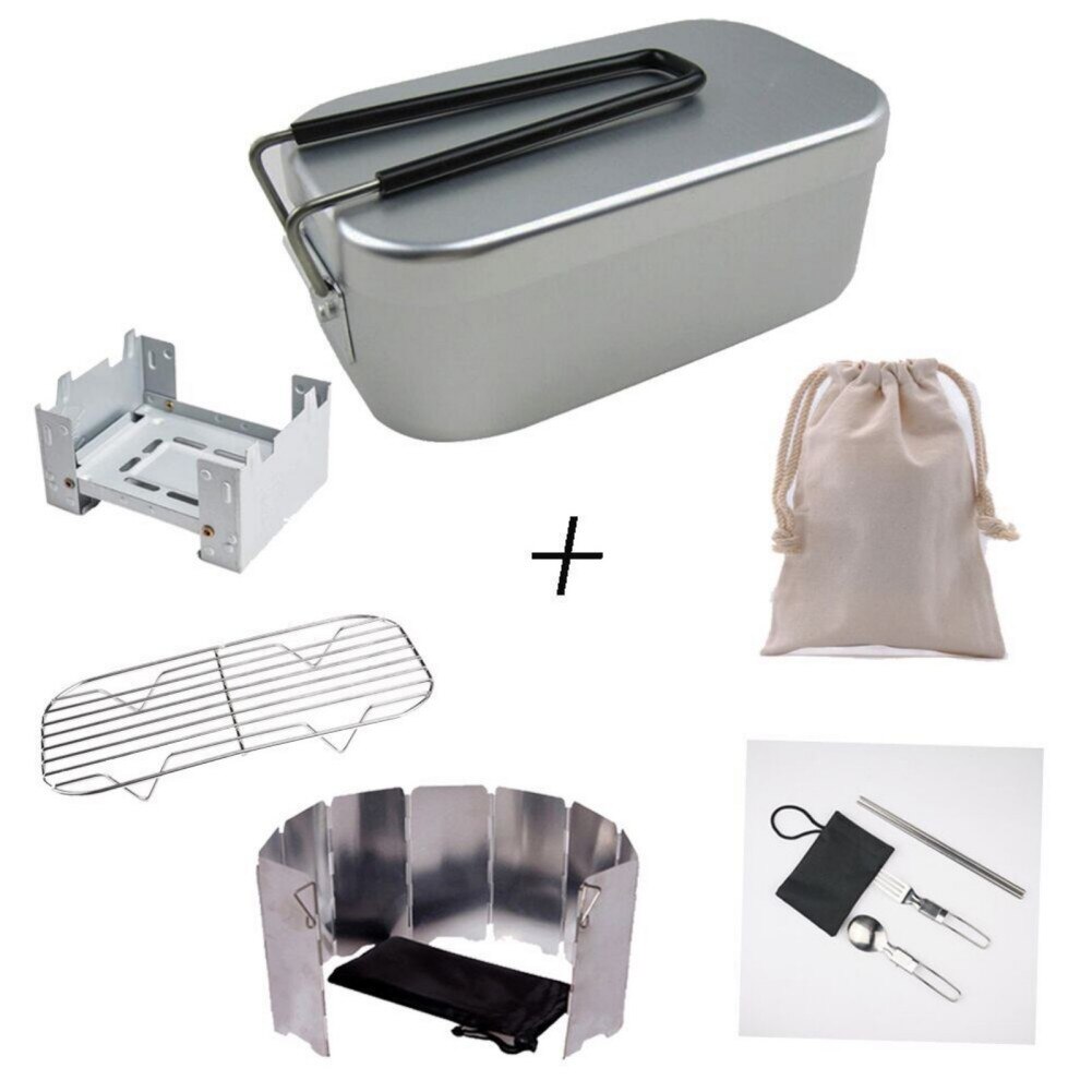 Camping Lunch Box Folding Stove Steaming Rack Comb... – Grandado