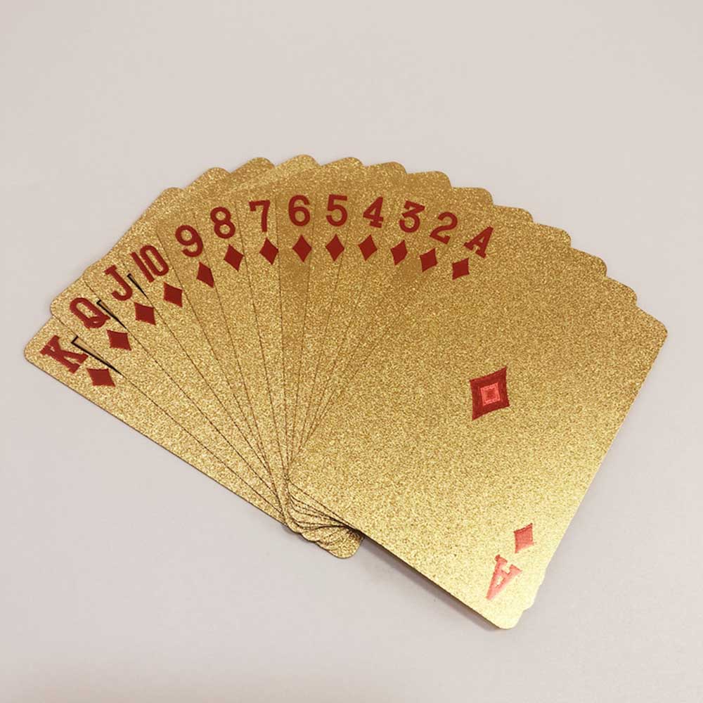 24K Gold Playing Cards Poker Game Deck Gold Foil P... – Grandado