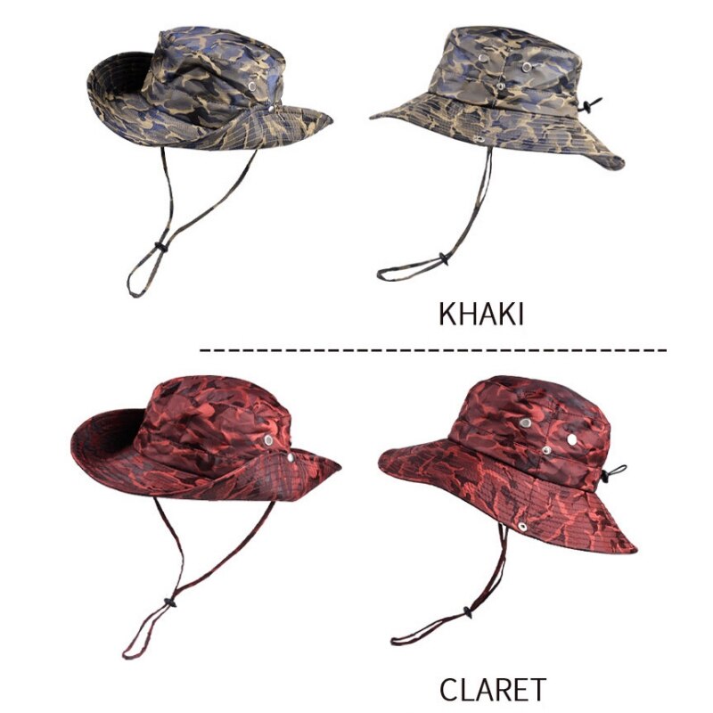 UPF 50+ Sun Hat Bucket Men Women Fishing Boonie Ha... – Grandado