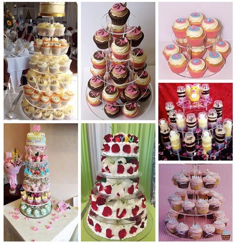 Cake Stand Round Cup Cupcake Holder Wedding Birthd... – Grandado