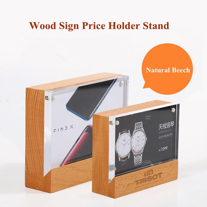 150*100mm akryl prispapirmerker i massivt tre skil... – Grandado