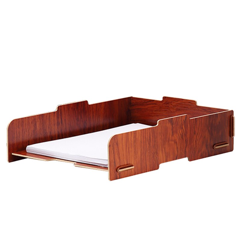 A4 Paper File Tray Wood Desk Accessorie Magazine H... – Vicedeal