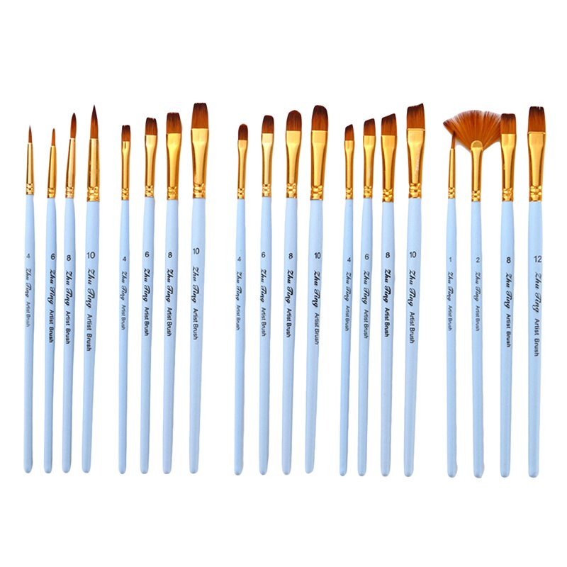 Bruin 20Pcs Art Model Verf Nylon Haar Acryl Olie A... – Vicedeal