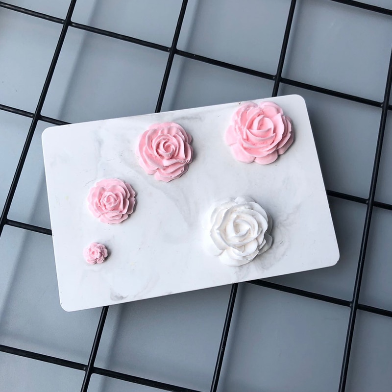 Mini Rose Flowers Silicone Mold 4 Cavities Roses D... – Grandado