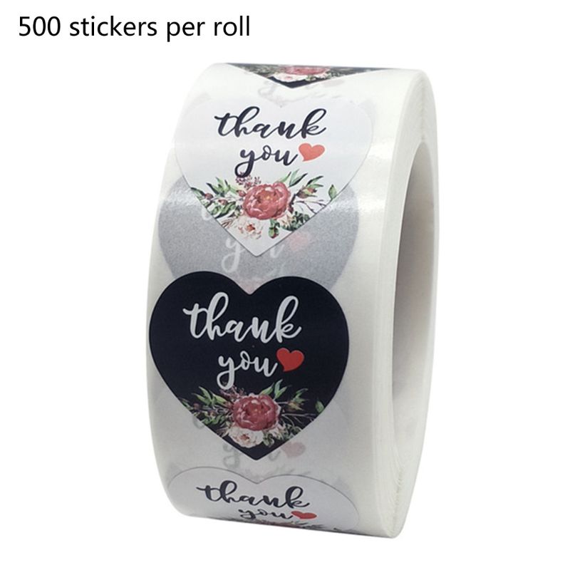 500 stk hjerte takkeklistremerker gullfolie segl e... – Grandado