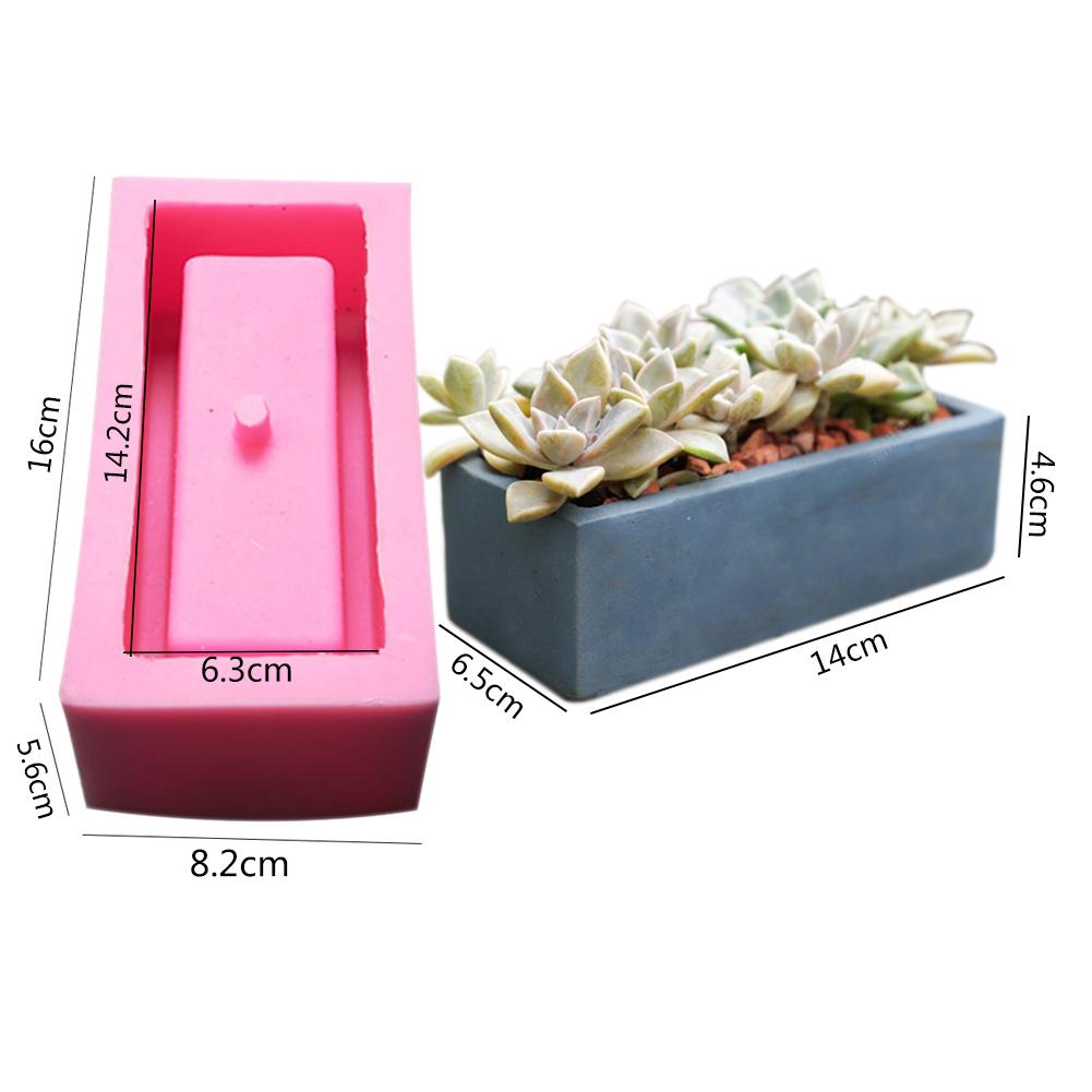 Rectangular Concrete Cement Succulent Plant Silico... – Vicedeal