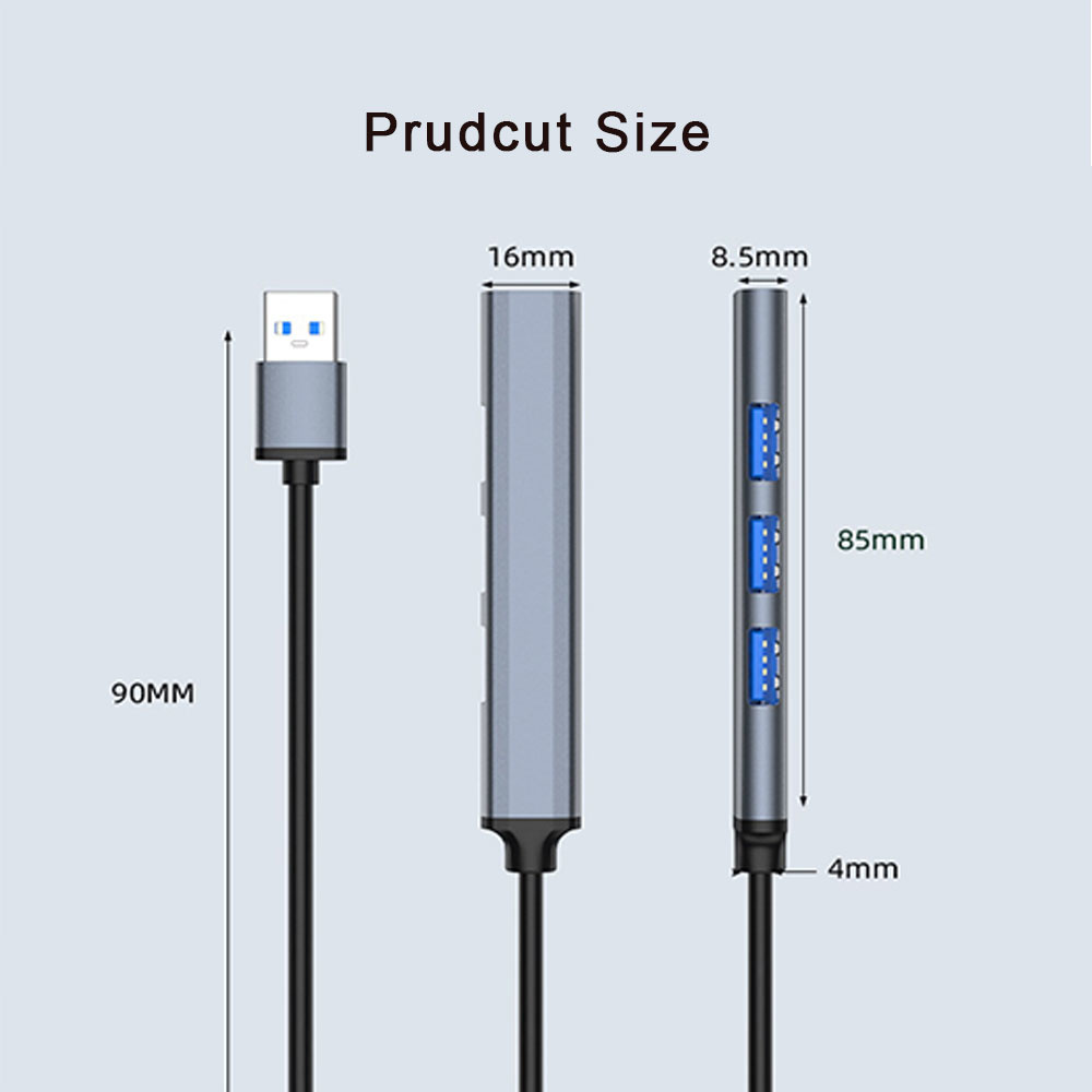 Usb Hub Type C 3 0 USB-A Hub Splitter 4 Poort USB3... – Vicedeal