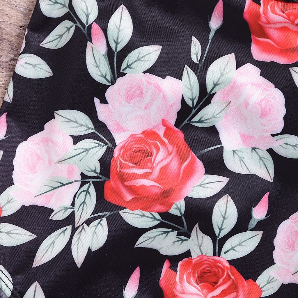 Summer Floral Printed Girls Swimwear Summer Bodysu... – Grandado