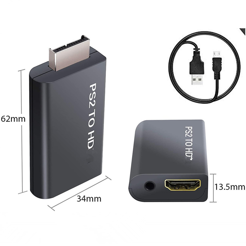 PS2 to HDMI Audio Video Converter Adapter with 3.5... – Vicedeal
