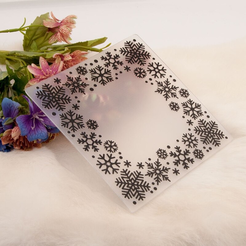 Christmas Snowflake Plastic Embossing Folder Stenc... – Grandado
