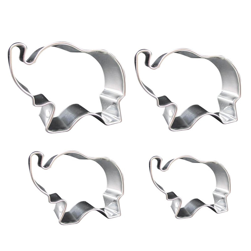 4 stk. elefant cookie cutter fondant kageform rust... – Grandado