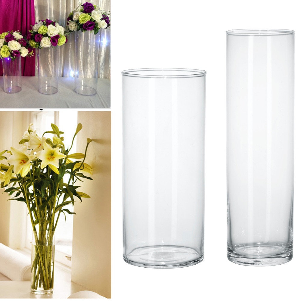 Acrylic Cylinder Vase Clear Round Plastic Wedding ... – Grandado