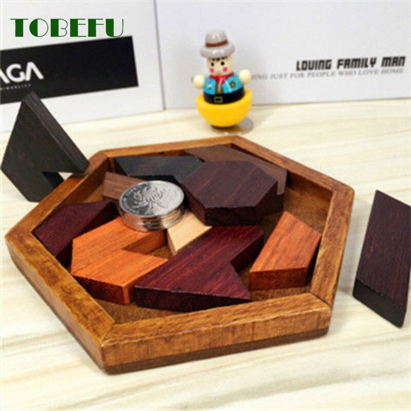 Wooden Geometric Shape Jigsaw Board Puzzles Kids B... – Grandado