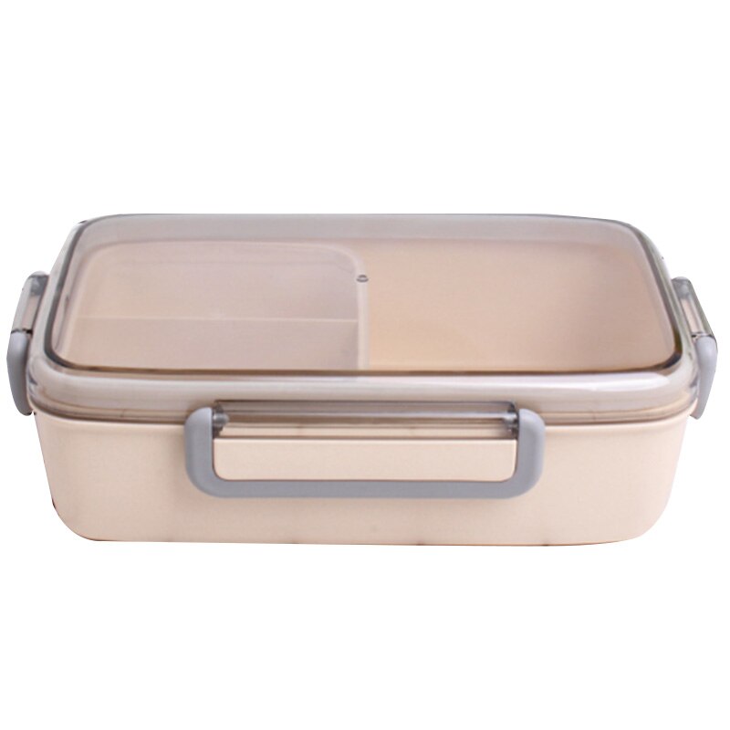 Bento box bambu fiber läckagetät oberoende galler ... – Vicedeal