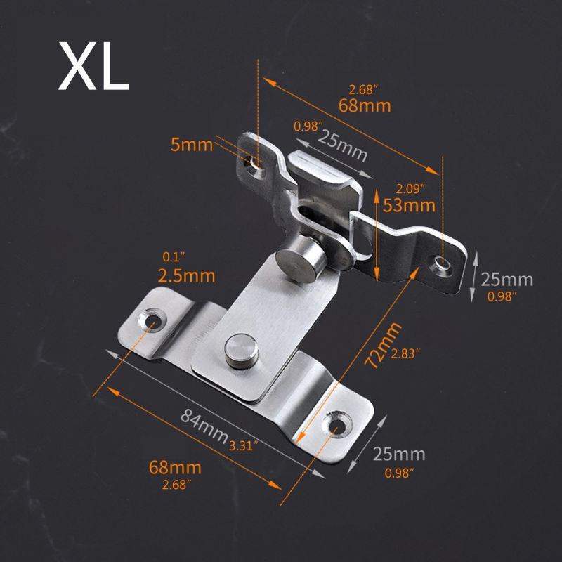 Stainless Steel Right Angle Lock Hasp Latch Lock S... – Grandado