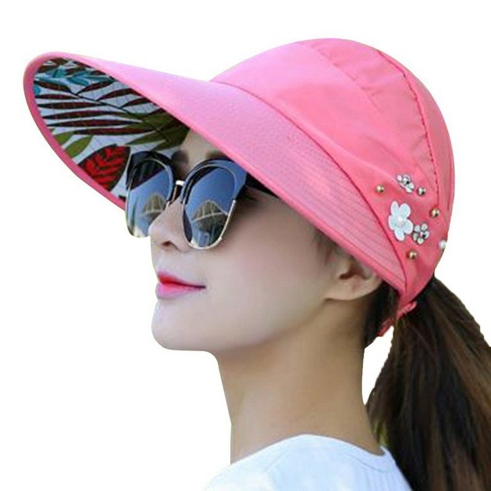 Sombreros de sol para mujer, gorro con visera de p... – Grandado