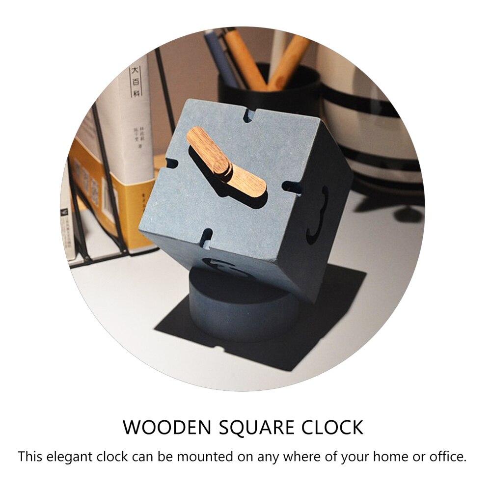 Premium Wood Clock Desk Clock Modern Cube Display ... – Grandado