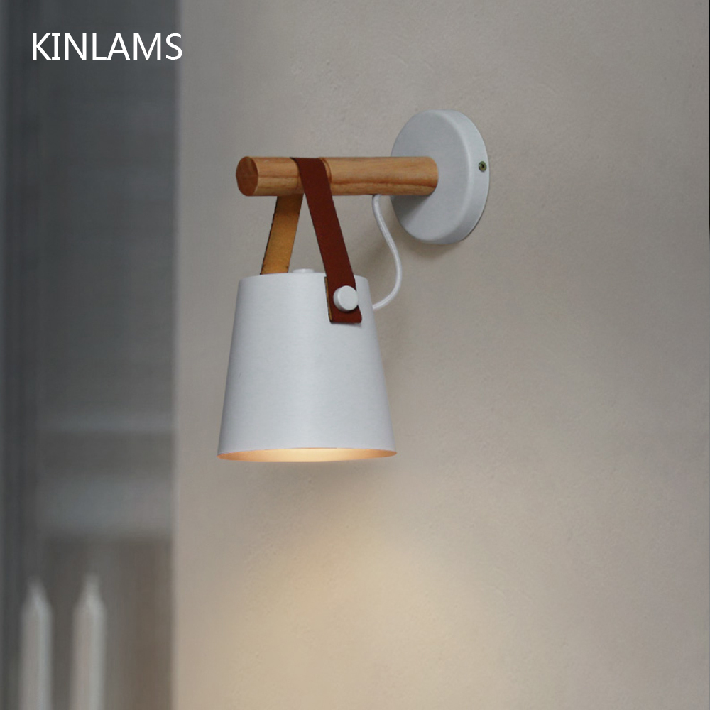 Houten eenvoudige creatieve wandlamp led slaapkame... – Vicedeal