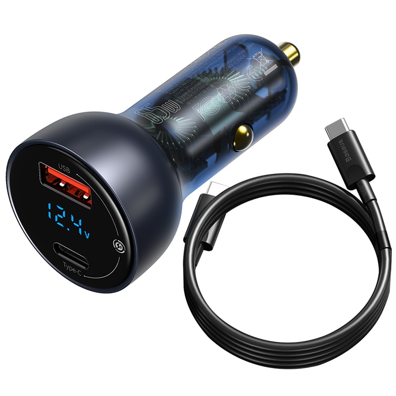 Baseus 65W PPS Car Charger USB Type C Dual Port PD... – Grandado